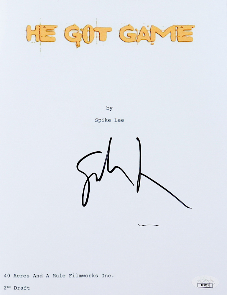 Spike Lee Signed 8x10 "He Got Game" Script Cover Photo (JSA) | Pristine ...