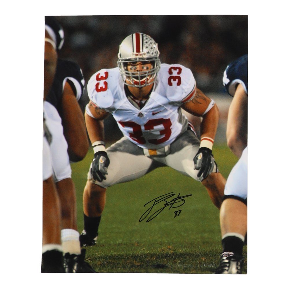 James Laurinaitis Signed Ohio State Buckeyes 16x20 Photo (Playball Ink ...
