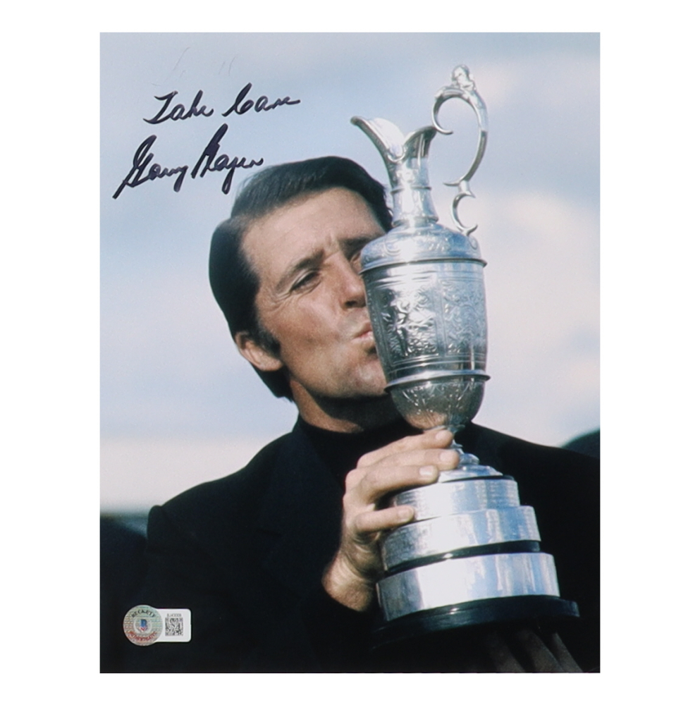 Gary Player Signed 8x10 Photo Inscribed "Take Care" (Beckett ...