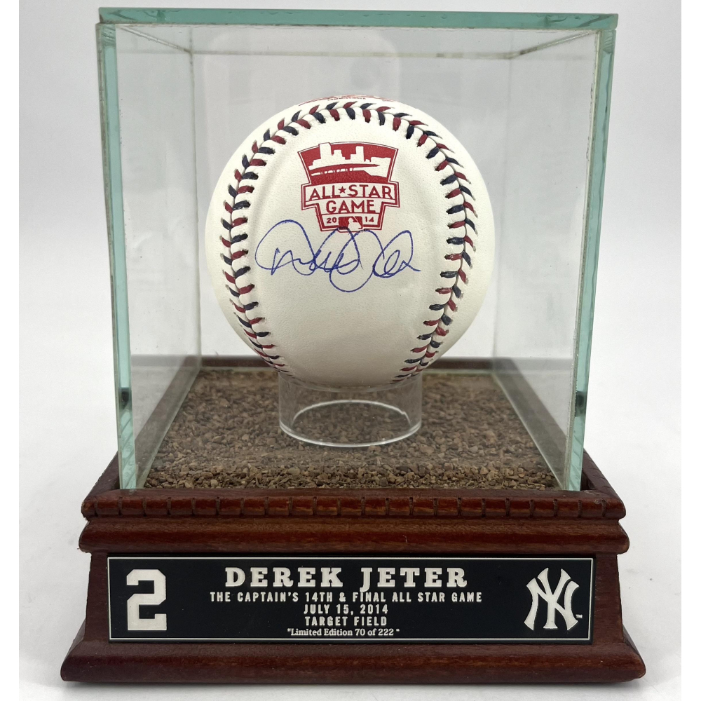 Derek Jeter Signed 2014 All-Star Game Baseball with LE Display Case ...