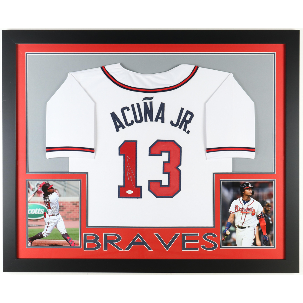 Ronald Acuna Jr. Signed Custom Framed Jersey Display (JSA) | Pristine ...