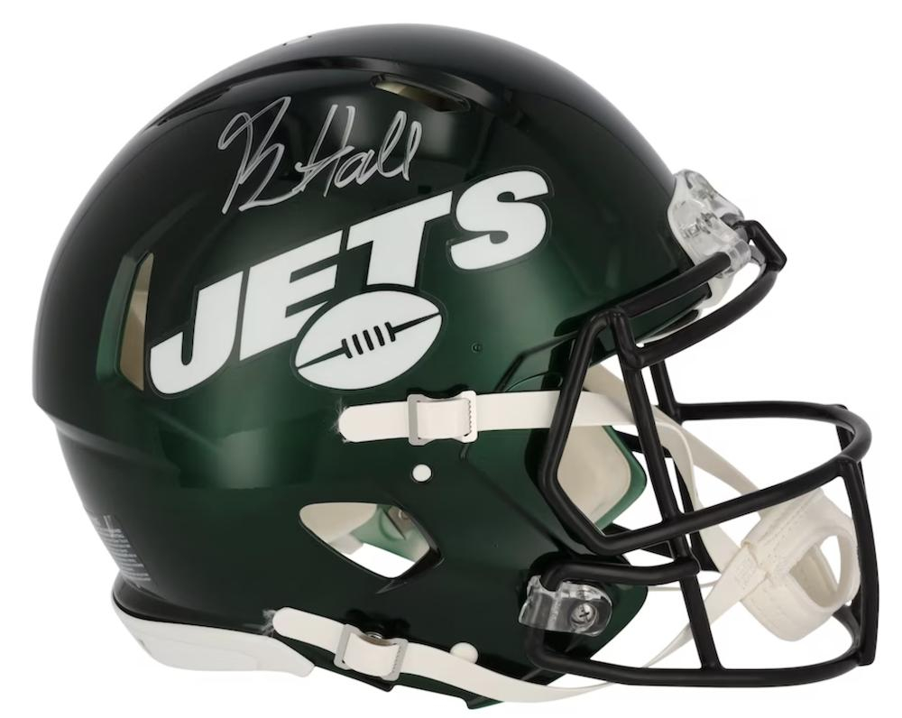 Breece Hall Signed Jets Full-Size Authentic On-Field Speed Helmet ...