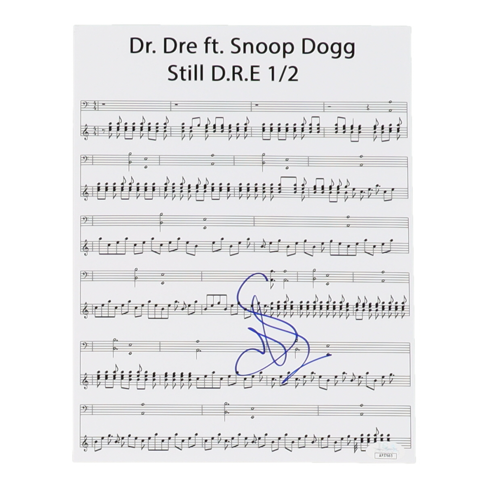 Snoop Dogg Signed "Still D.R.E." Music Sheet Photo (JSA) | Pristine Auction