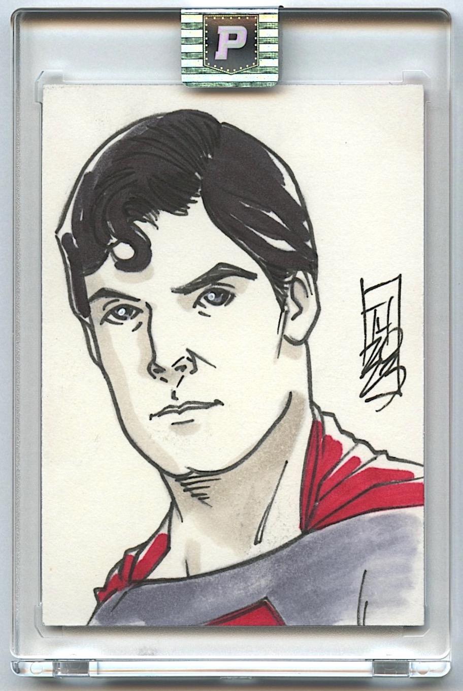 Superman | Christopher Reeve | Original Art Sketch Card by Tom Hodges ...