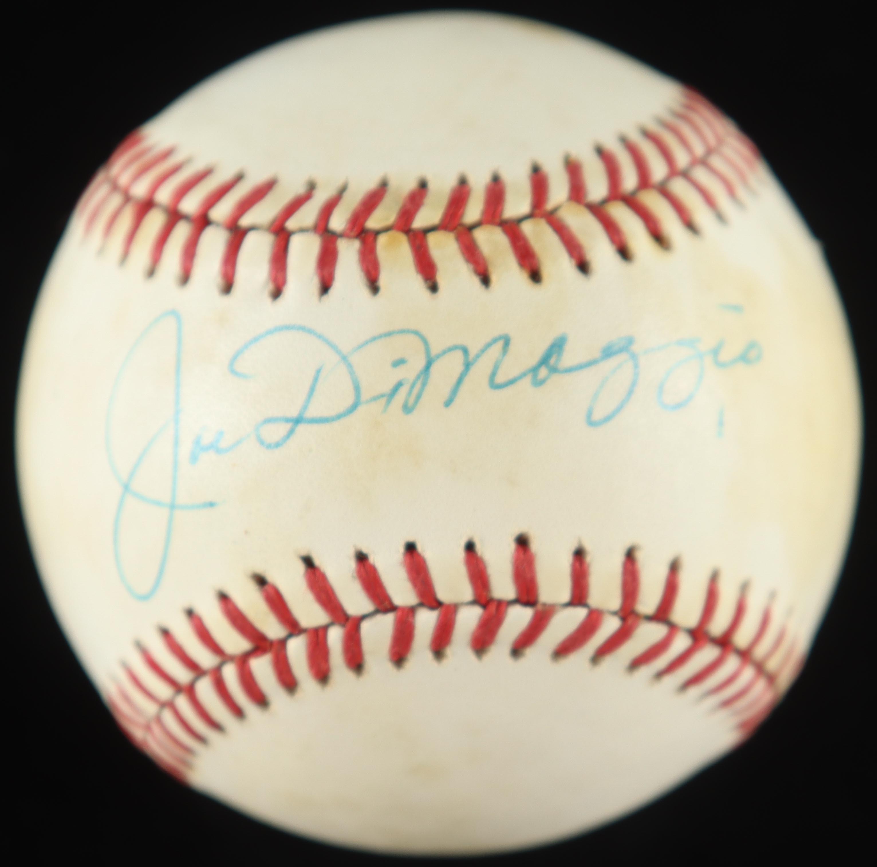 Joe DiMaggio Signed OAL Baseball with Bold Sweet Spot Signature ...