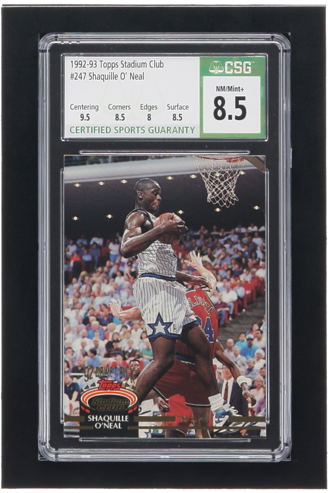 Shaquille O'Neal 1992-93 Stadium Club #247 RC (CSG 8.5) | Pristine Auction