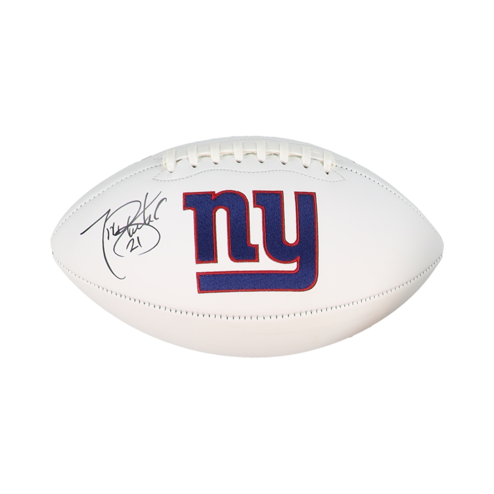 Tiki Barber Signed Giants Logo Football (Beckett) | Pristine Auction