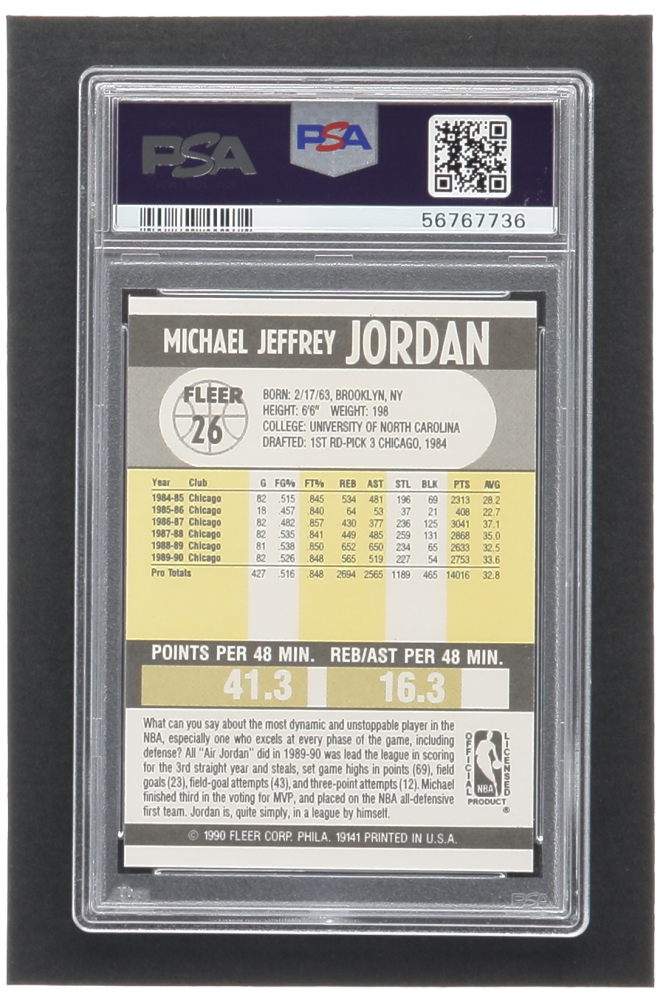 Michael Jordan 1990-91 Fleer #26 (PSA 9) | Pristine Auction