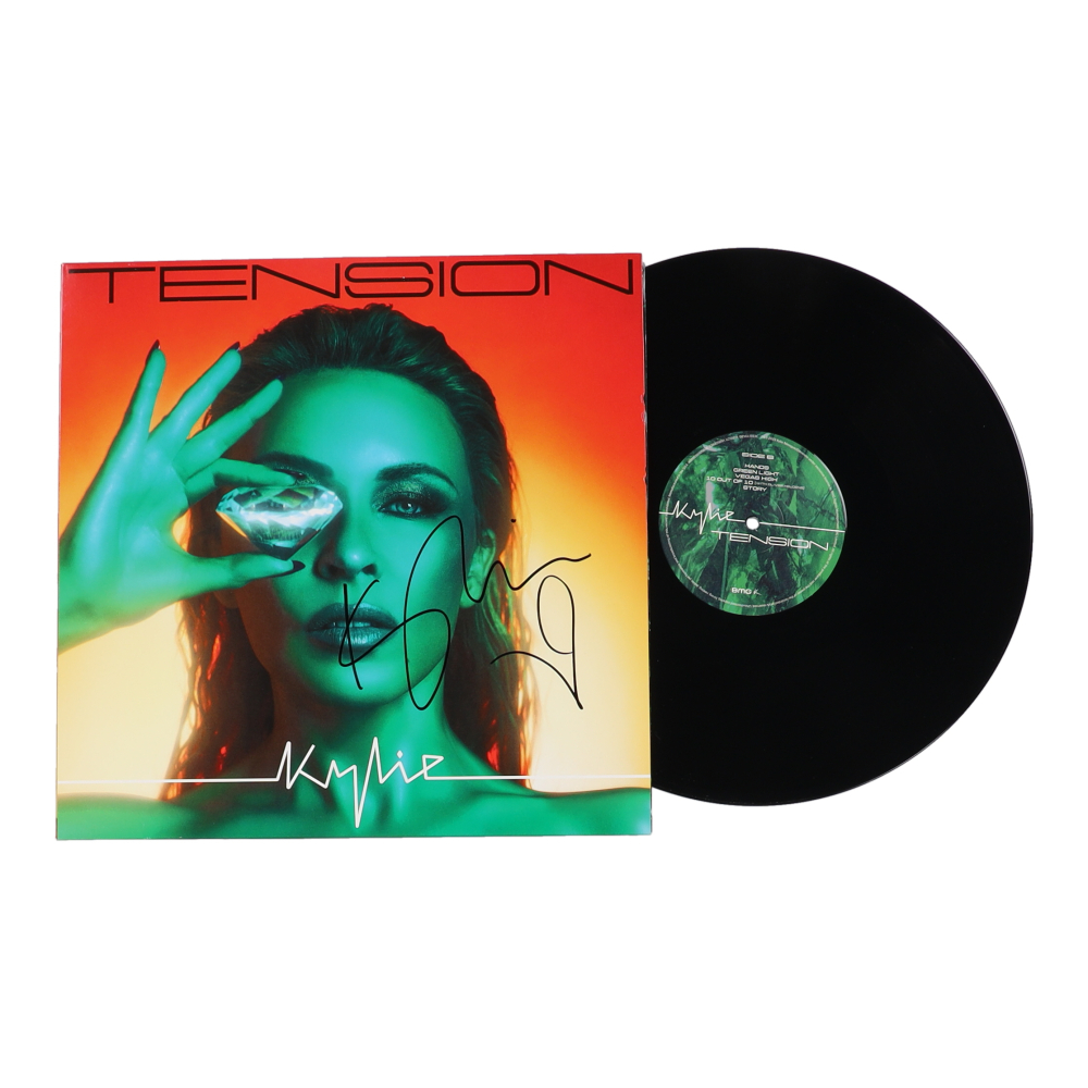 Kylie Minogue Signed "Tension" Vinyl Album Cover (JSA) | Pristine Auction