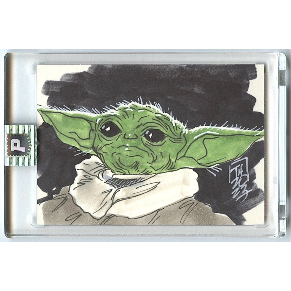 Grogu | Baby Yoda | Star Wars | Original Art Sketch Card by Tom Hodges ...