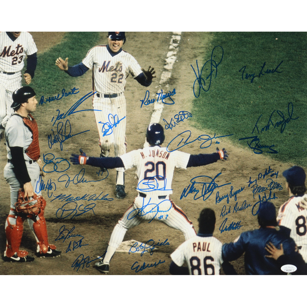 1986 Mets 16x20 Photo Team-Signed by (30) with Wally Backman, Howard ...