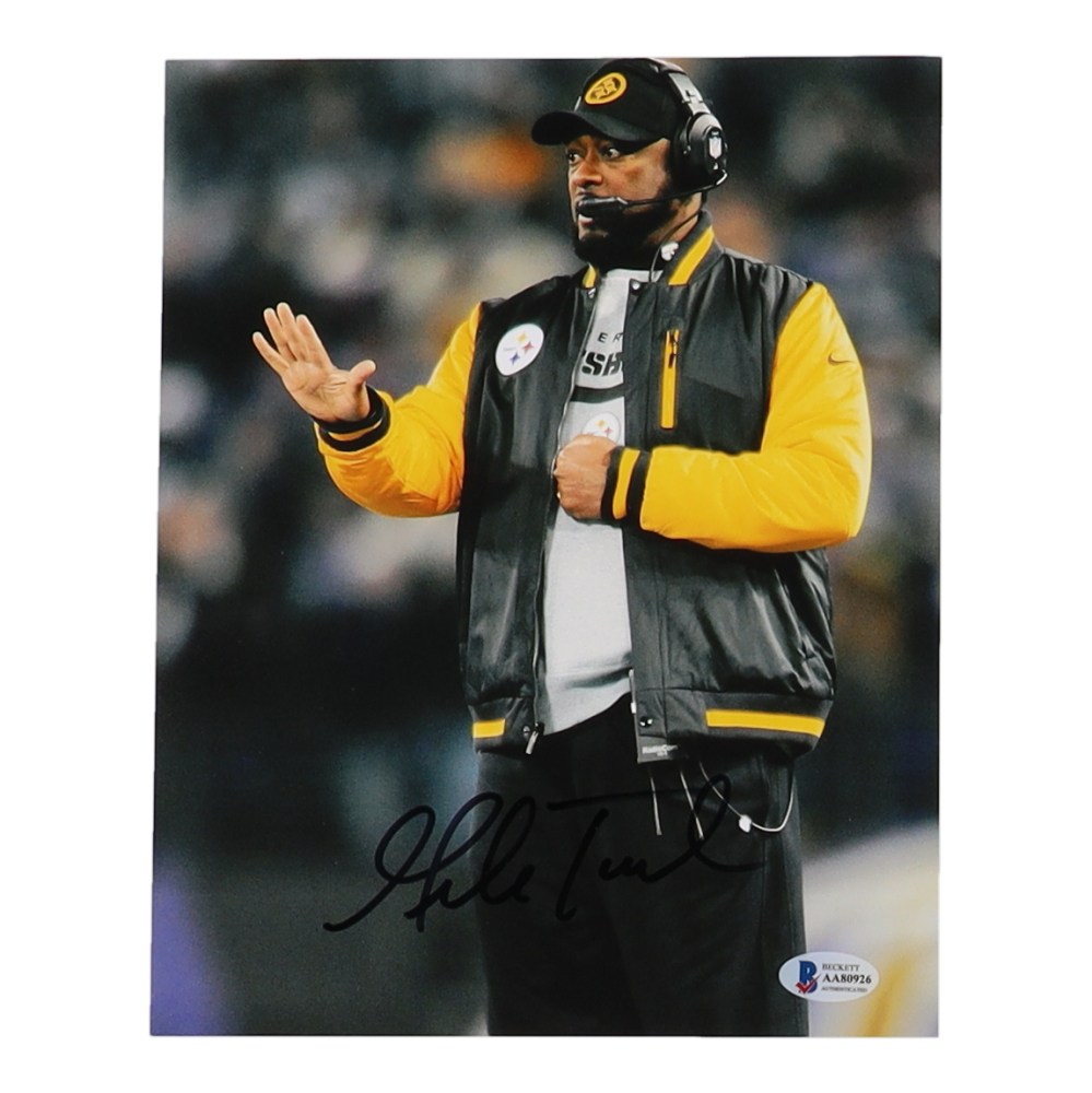Mike Tomlin Signed Steelers 8x10 Photo (Beckett) | Pristine Auction