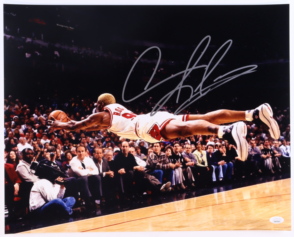 Dennis Rodman Signed Bulls 16x20 Photo (JSA) | Pristine Auction