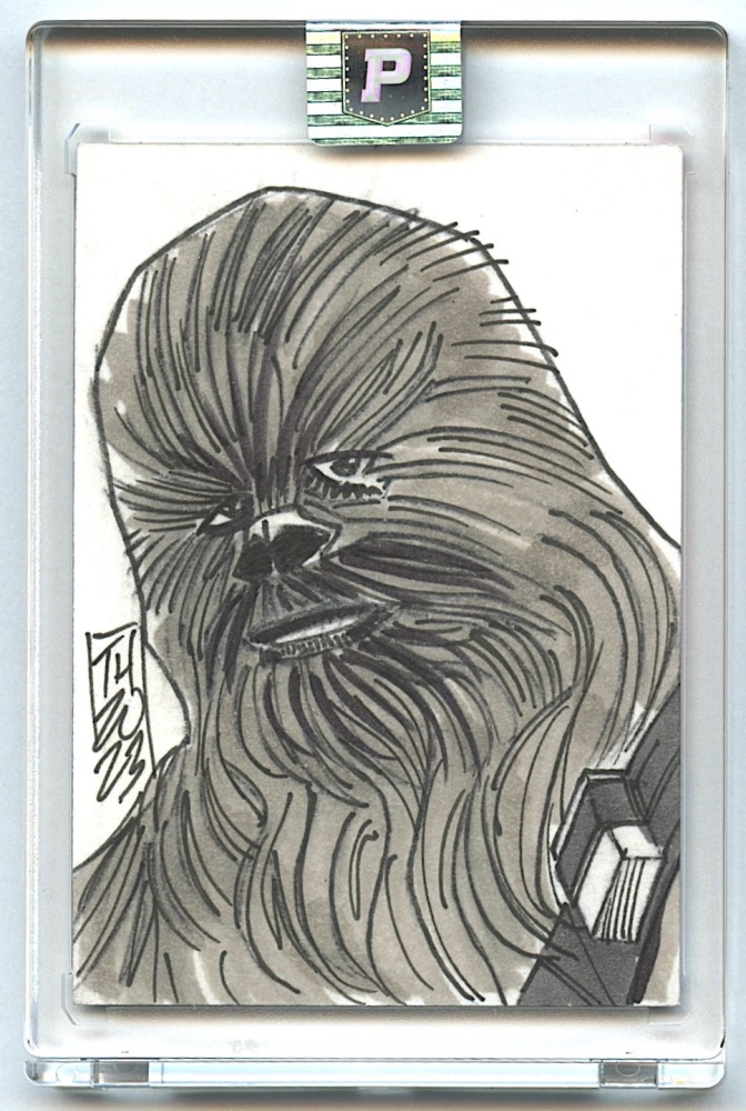 Chewbacca | Star Wars | Original Art Sketch Card by Tom Hodges (1/1 ...