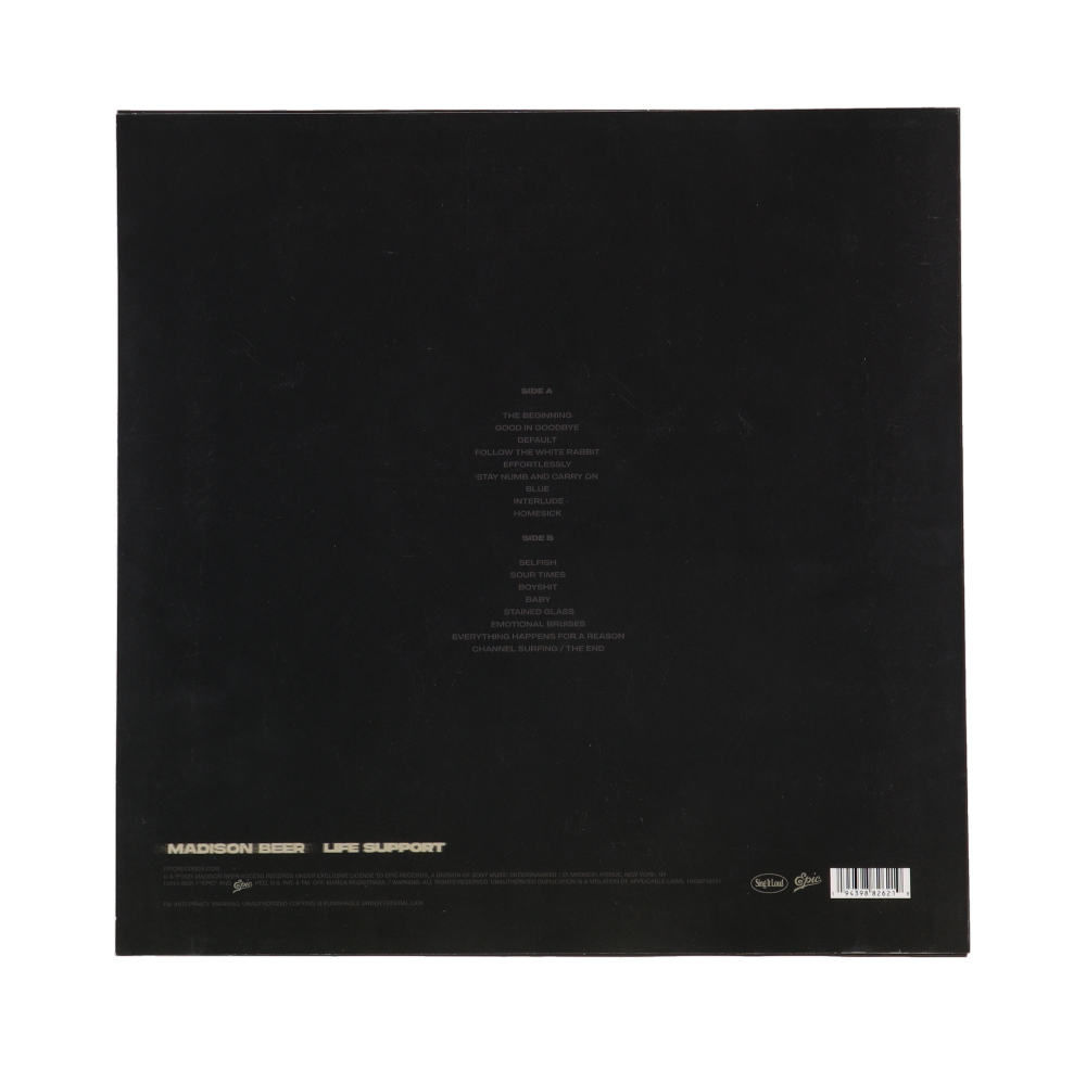 Madison Beer Signed "Life Support" Vinyl Record Album Cover (Beckett ...