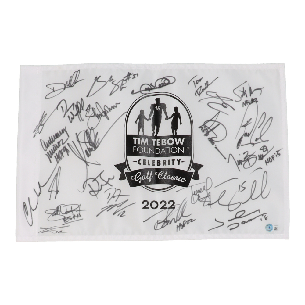 2022 Tim Tebow Foundation Tournament Golf Flag Signed by (25) with Tim ...