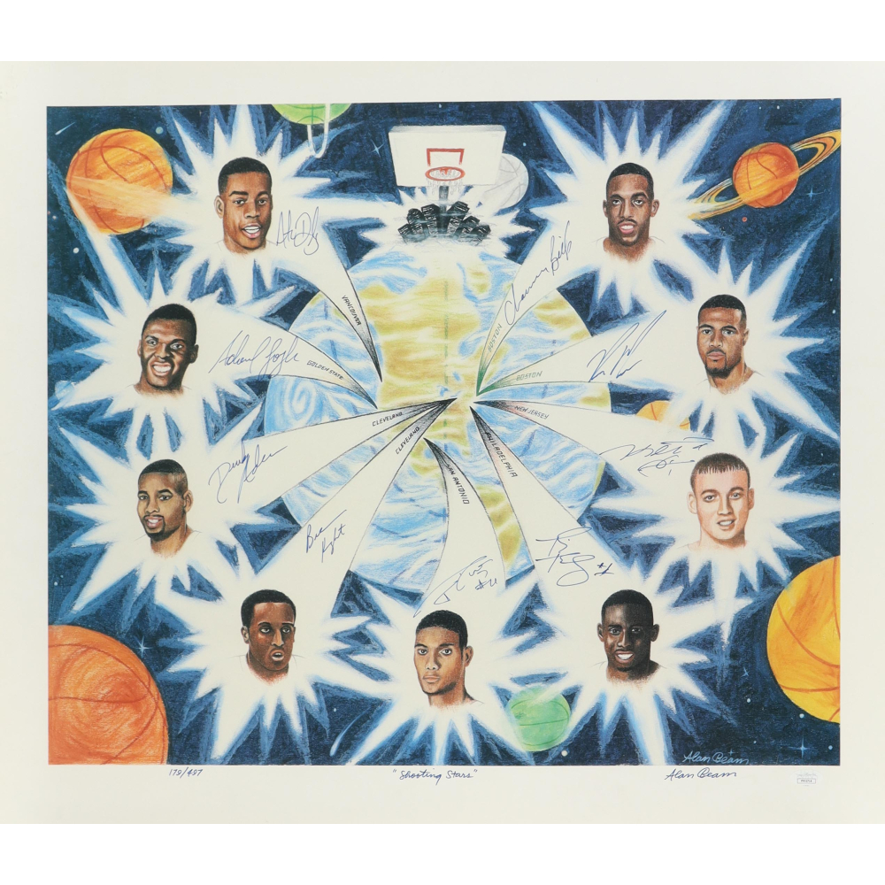 1997 NBA Draft Class (9) Signed 24x27 LE Lithograph (JSA) | Pristine ...