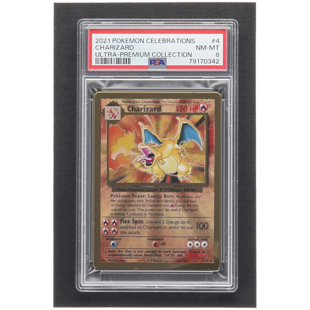 Charizard 2021 Pokemon Celebrations Gold Metal #4 (PSA 8) | Pristine ...