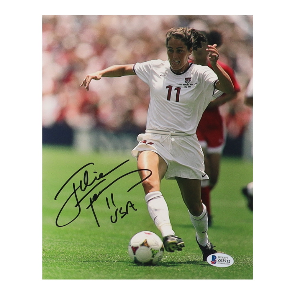 Julie Foudy Signed Team USA 8x10 Photo Inscribed "USA" (Beckett ...
