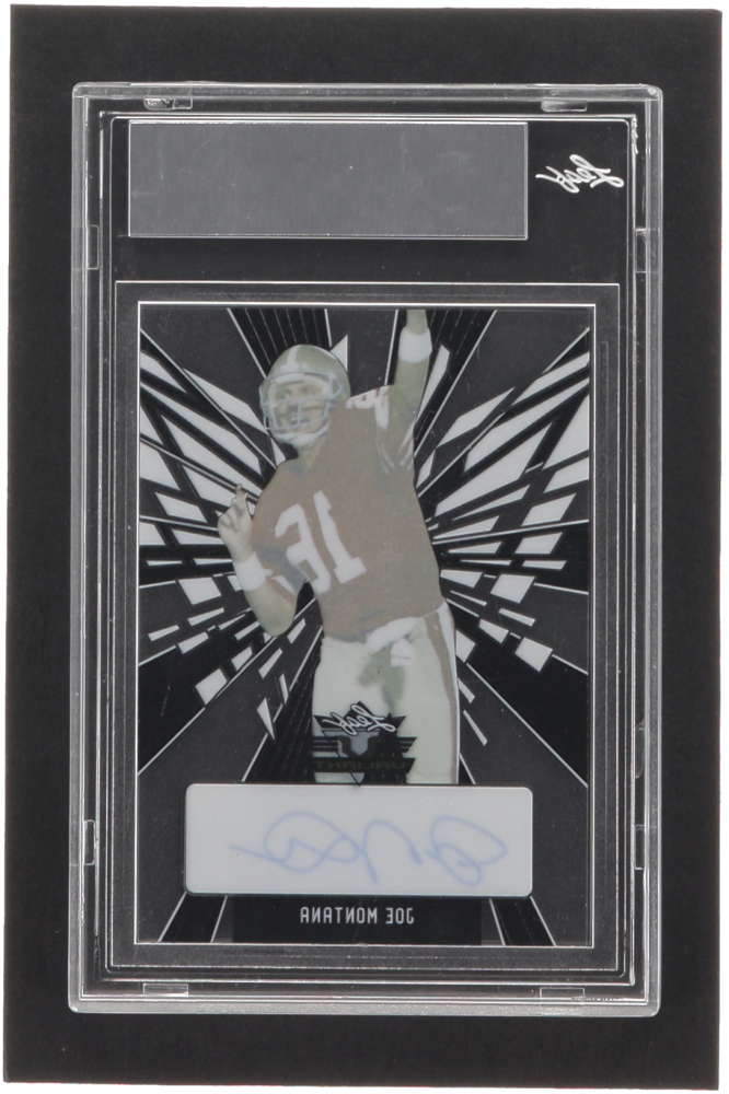 Joe Montana 2022 Leaf Valiant Clear Black Pre-Production Proof #NNO #1/ ...