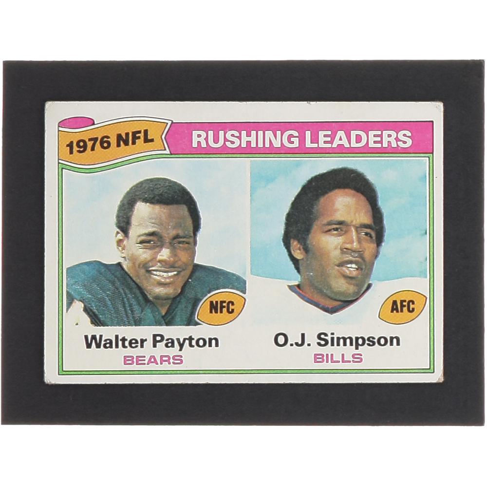 Walter Payton / O.J. Simpson 1977 Topps #3 Rushing Leaders | Pristine ...