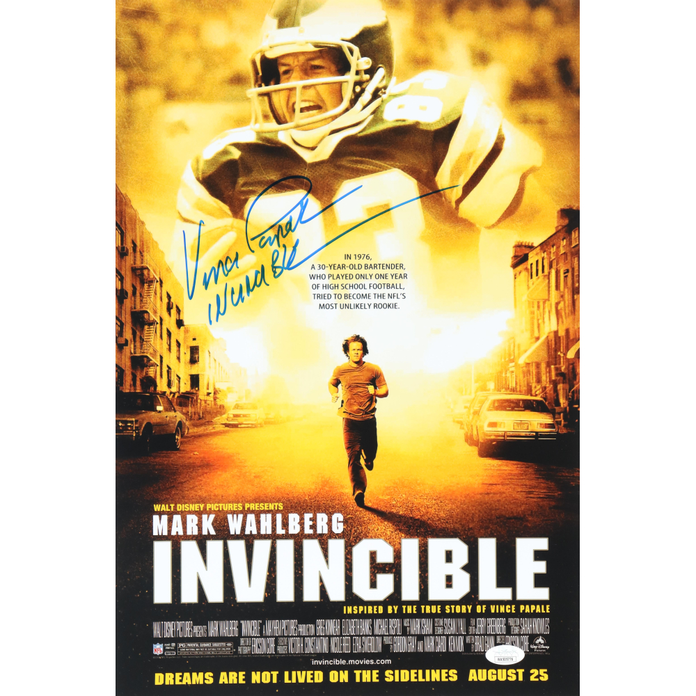 Vince Papale Signed "Invincible" 11x17 Movie Poster Print Inscribed ...