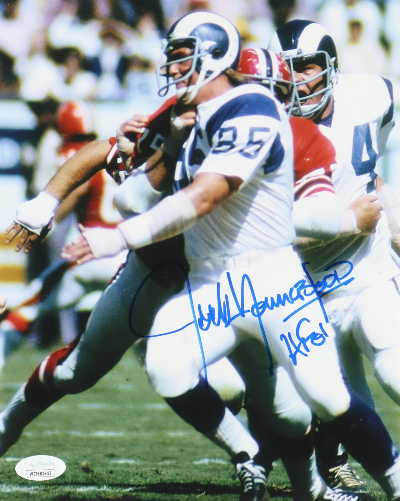 Jack Youngblood Signed Rams 8x10 Photo Inscribed "HF 01" (JSA ...