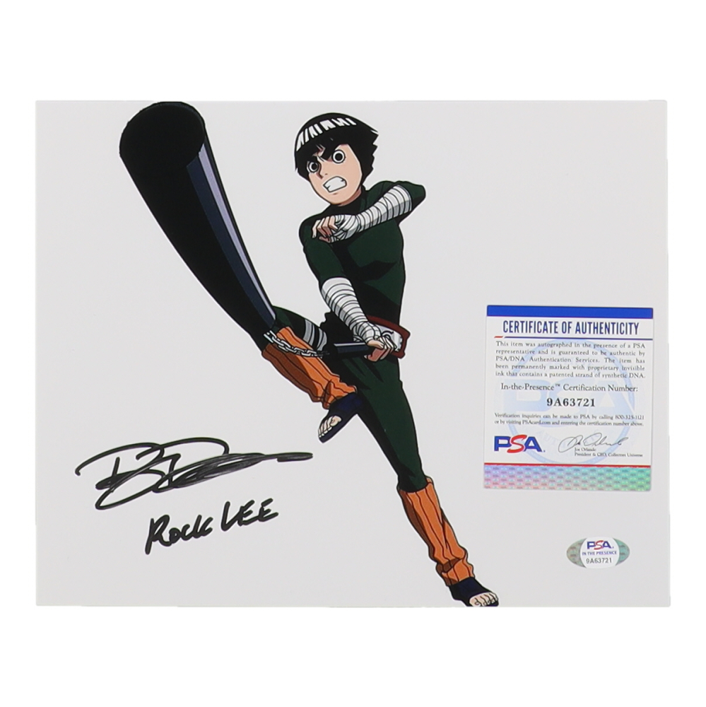 Brian Donovan Signed "Naruto" 8x10 Photo Inscribed "Rock Lee" (PSA ...