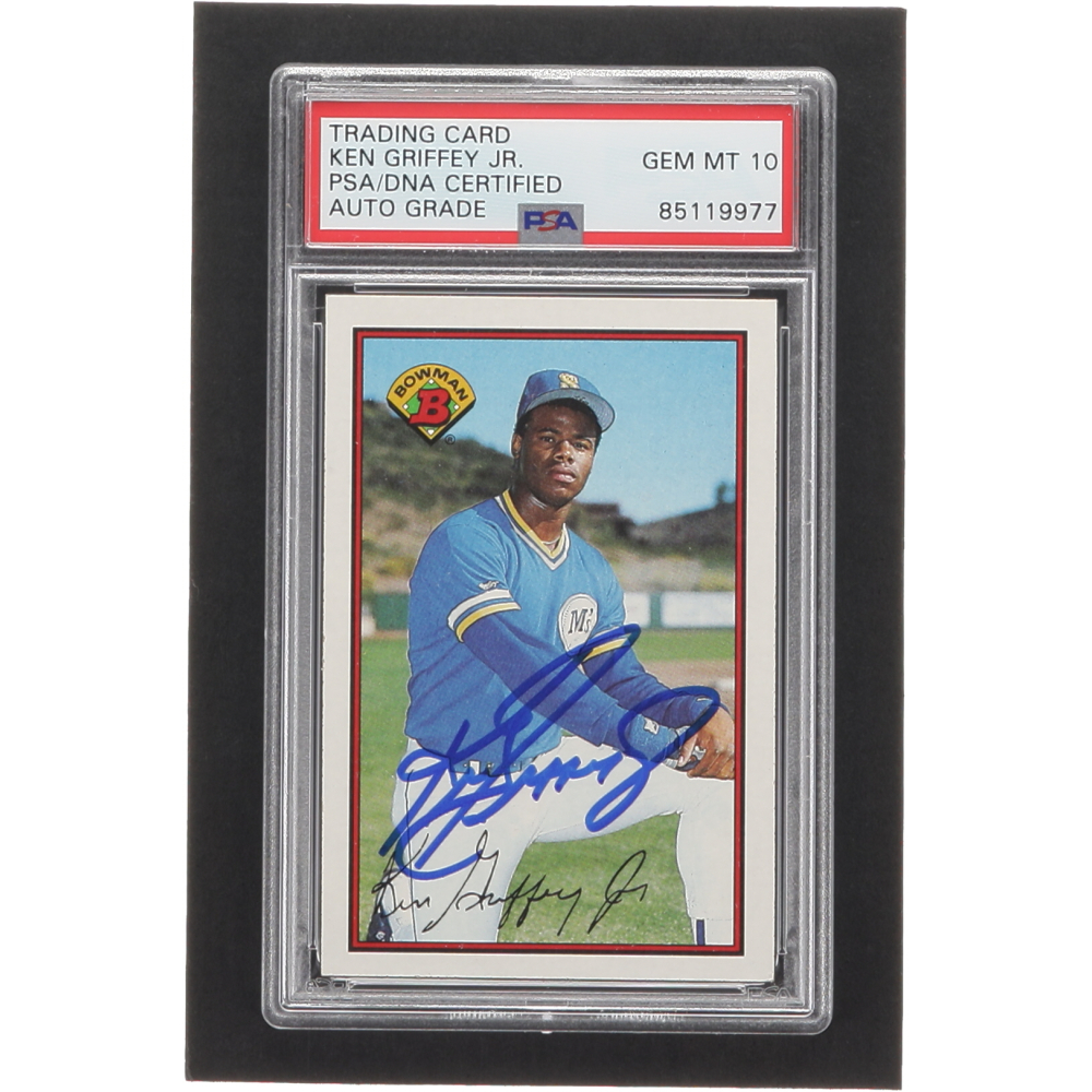 Ken Griffey Jr. Signed 1989 Bowman #220 RC (PSA | Auto Grade 10 ...