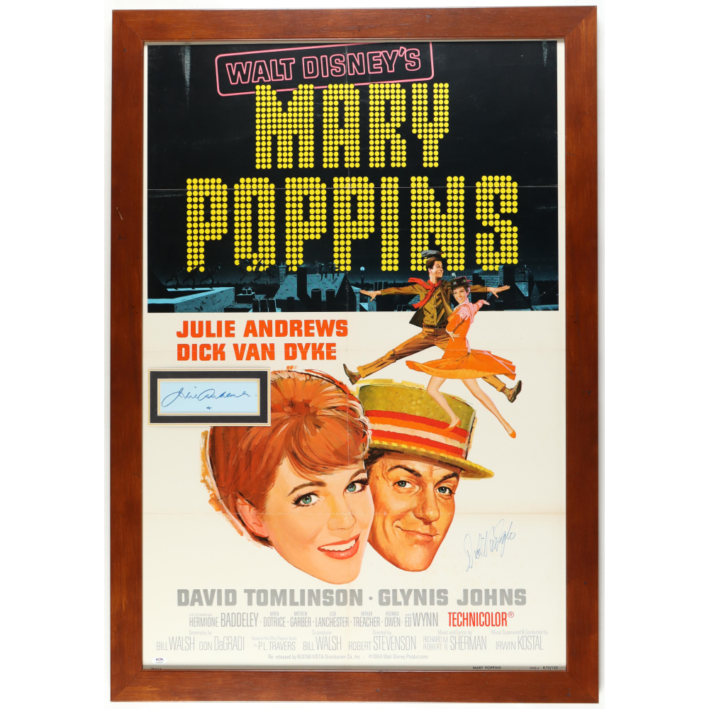 Julie Andrews & Dick Van Dyke Signed Walt Disney's "Mary Poppins ...