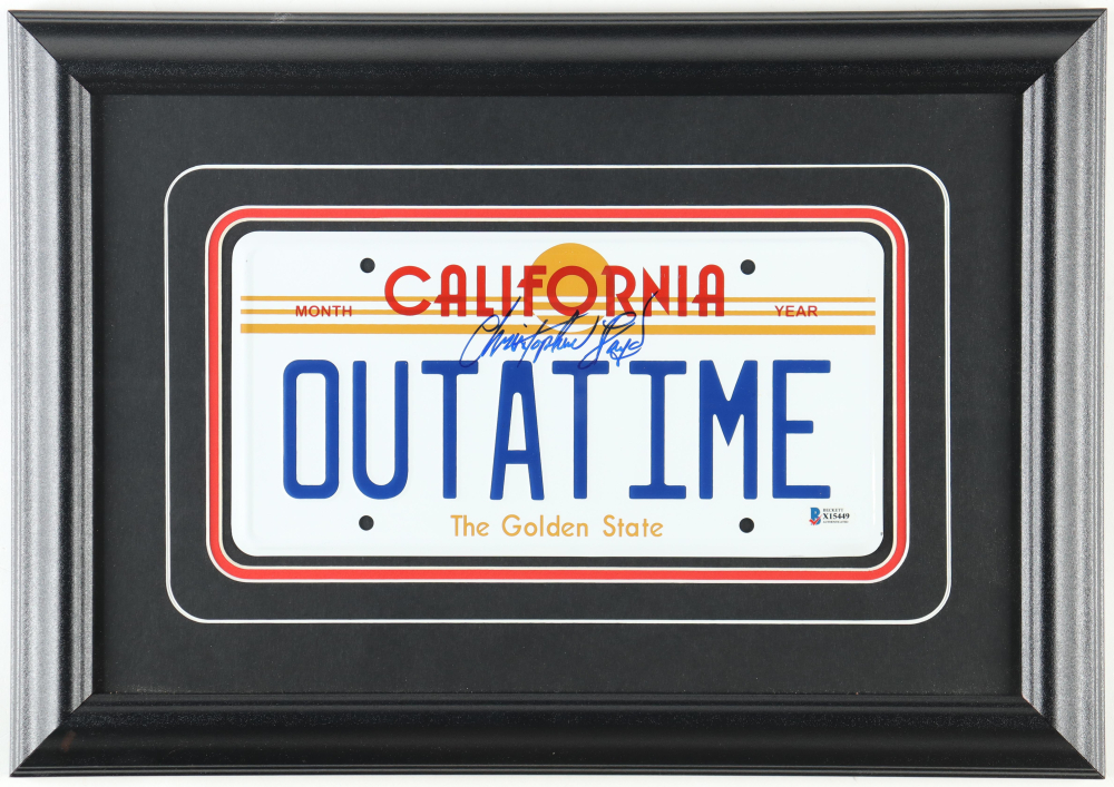 Christopher Lloyd Signed "Back to the Future" Custom Framed License ...