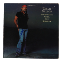 Willie Nelson Signed "Somewhere Over The Rainbow" Vinyl Record Album ...
