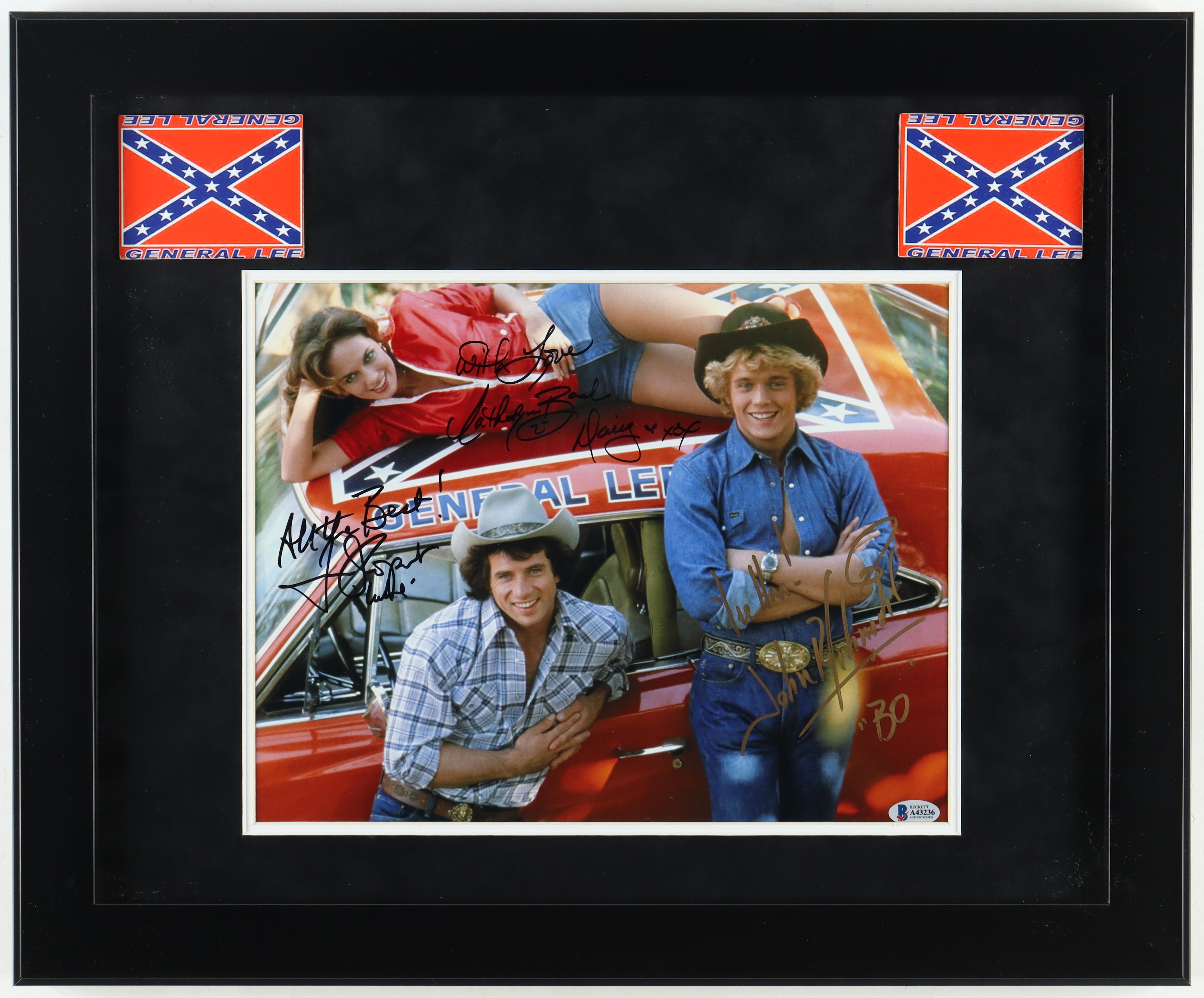 Catherine Bach, Tom Wopat & John Schneider Signed "Dukes of Hazzard ...