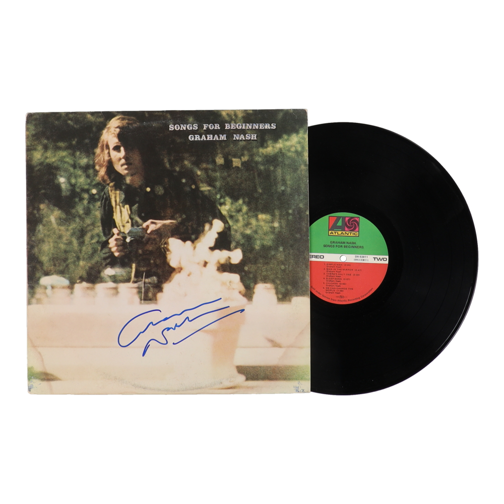 Graham Nash Signed "Songs For Beginners" Vinyl Record Album (Beckett ...