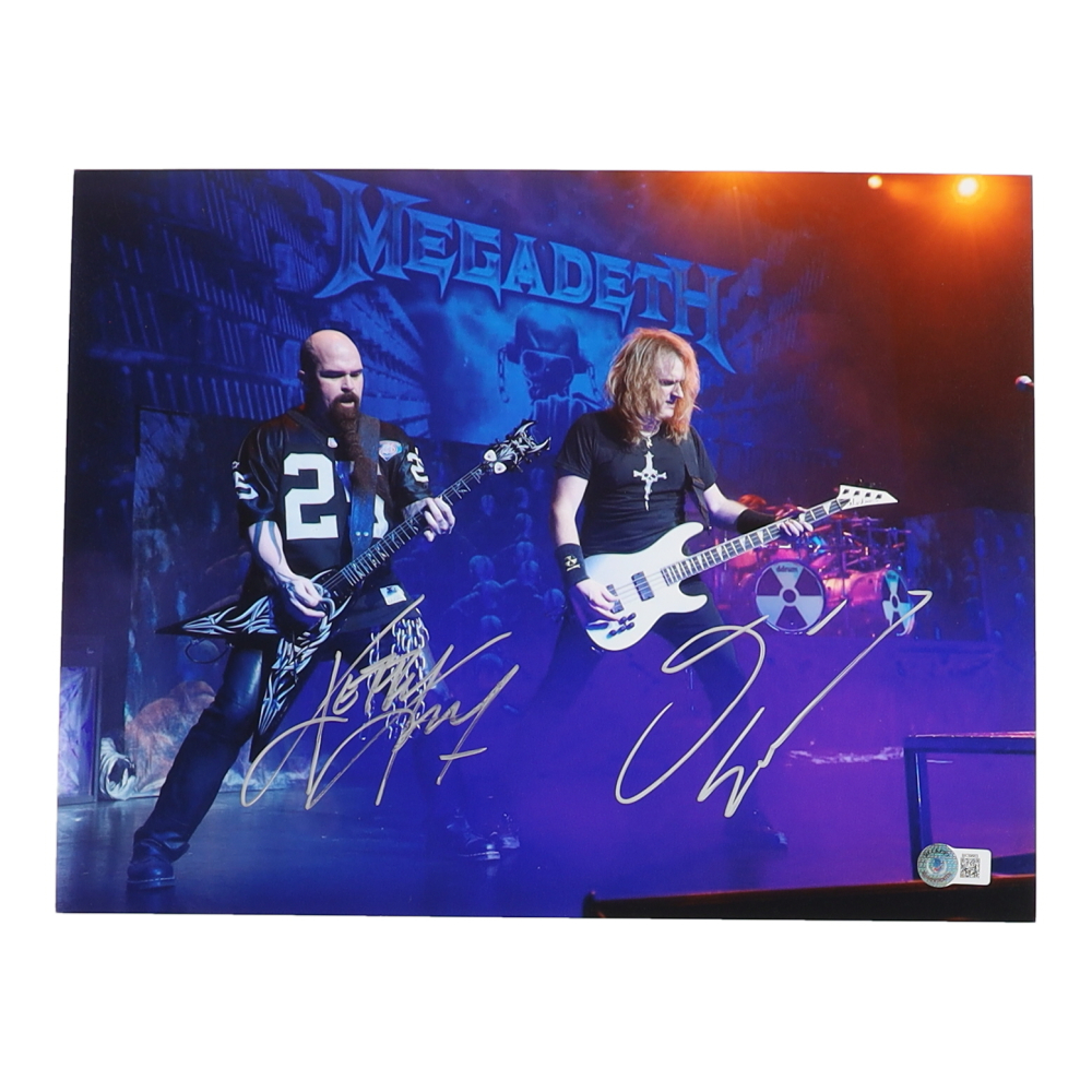 Kerry King & David Ellefson Signed 11x14 Photo (Beckett) | Pristine Auction