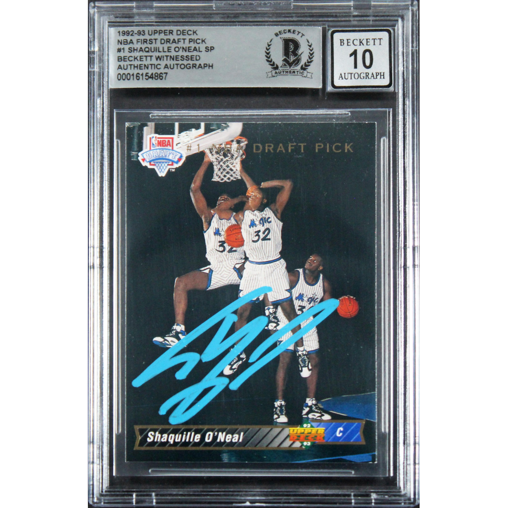 Shaquille O'Neal Signed 1992-93 Upper Deck #1 SP RC (BGS | Autograph ...