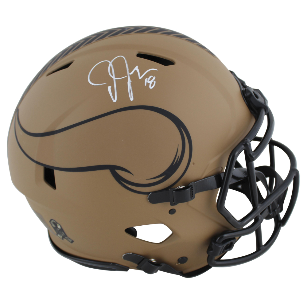 Justin Jefferson Signed Vikings Full-Size Authentic On-Field Salute to ...