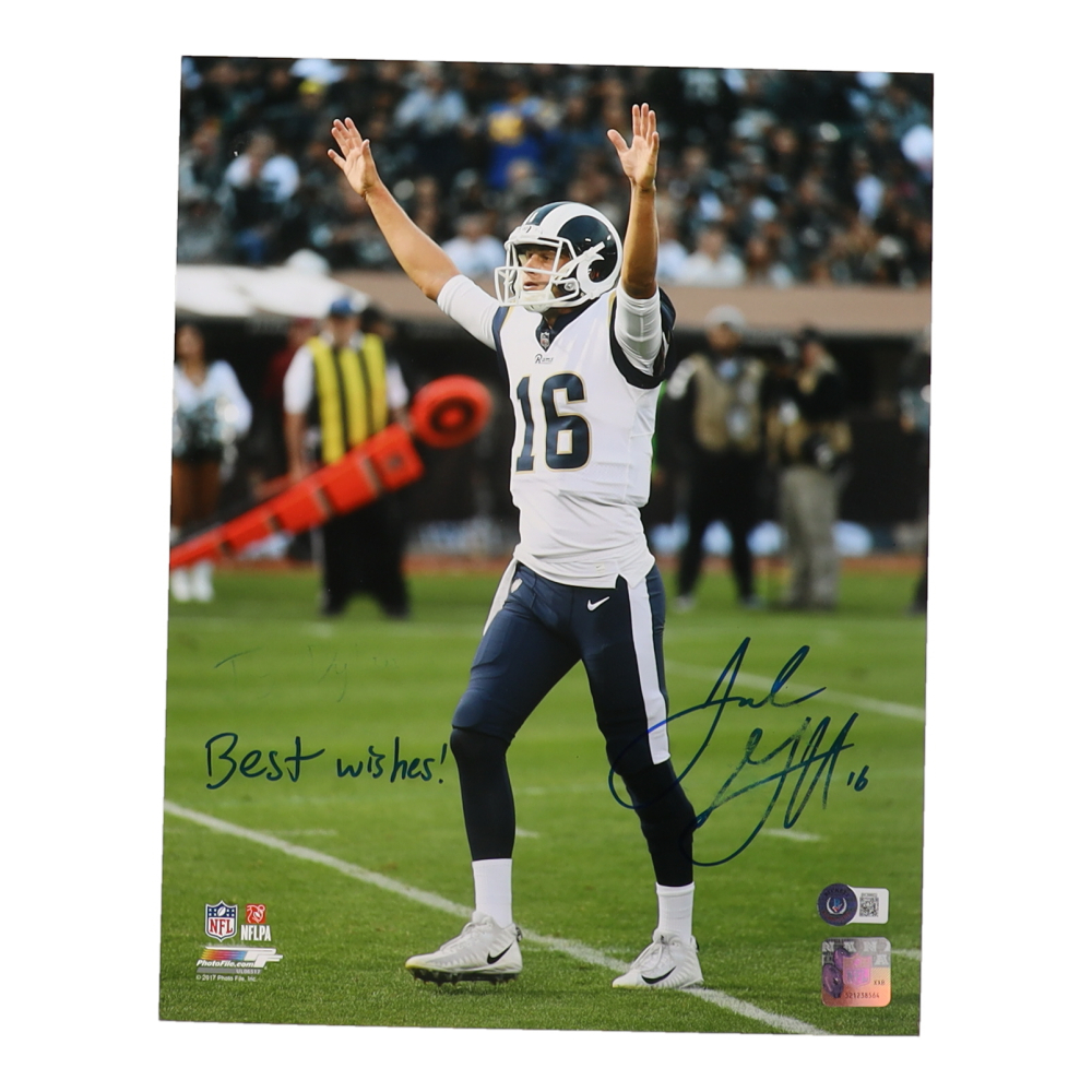 Jared Goff Signed Rams 11x14 Photo Inscribed "Best Wishes!" (Beckett ...