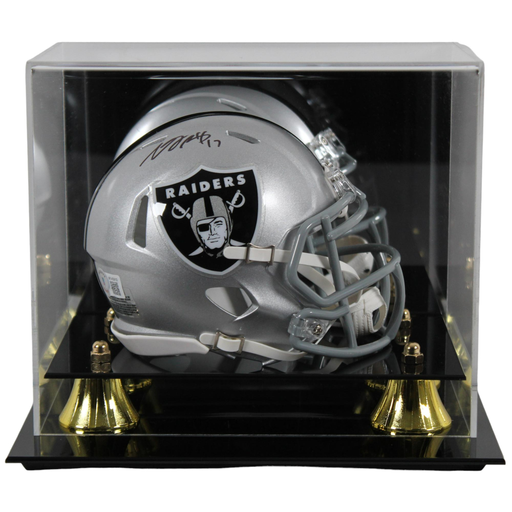Davante Adams Signed Raiders Speed Mini Helmet With Display Case ...