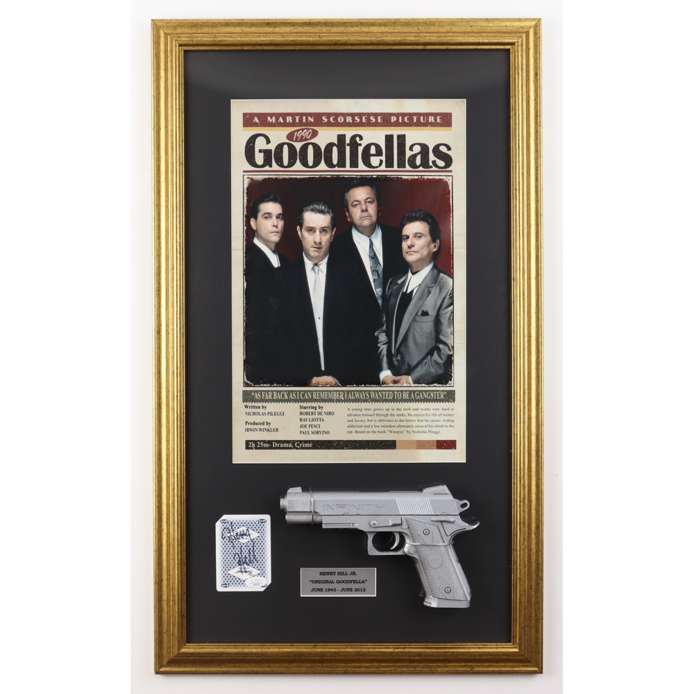 Henry Hill Signed "Goodfellas" Custom Framed Playing Card Display with ...