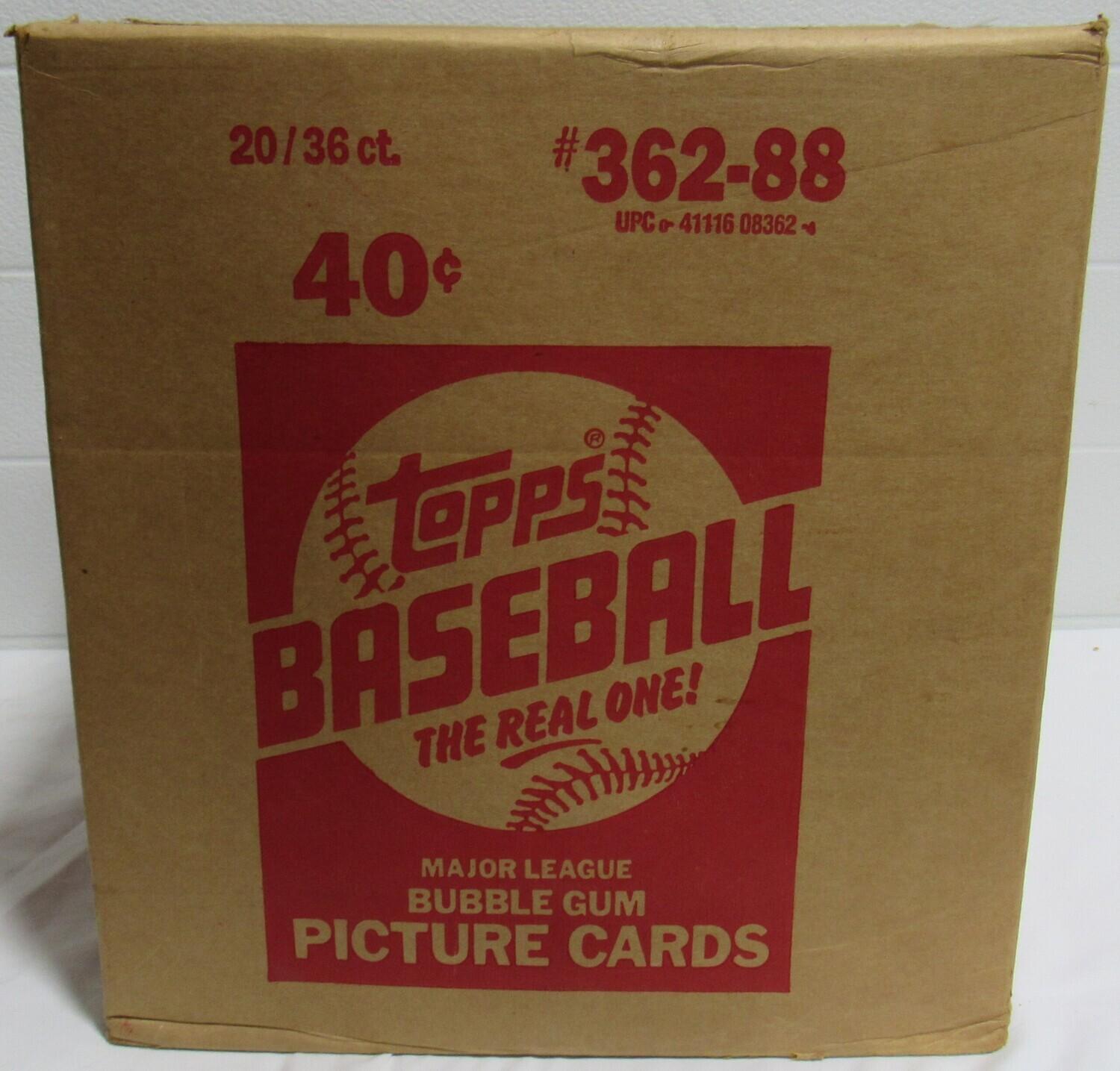 1988 Topps Baseball Case with (20) Wax Boxes | Pristine Auction