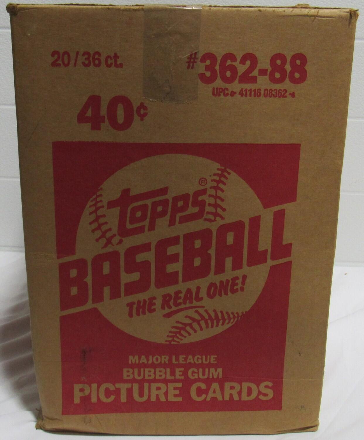 1988 Topps Baseball Case with (20) Wax Boxes | Pristine Auction
