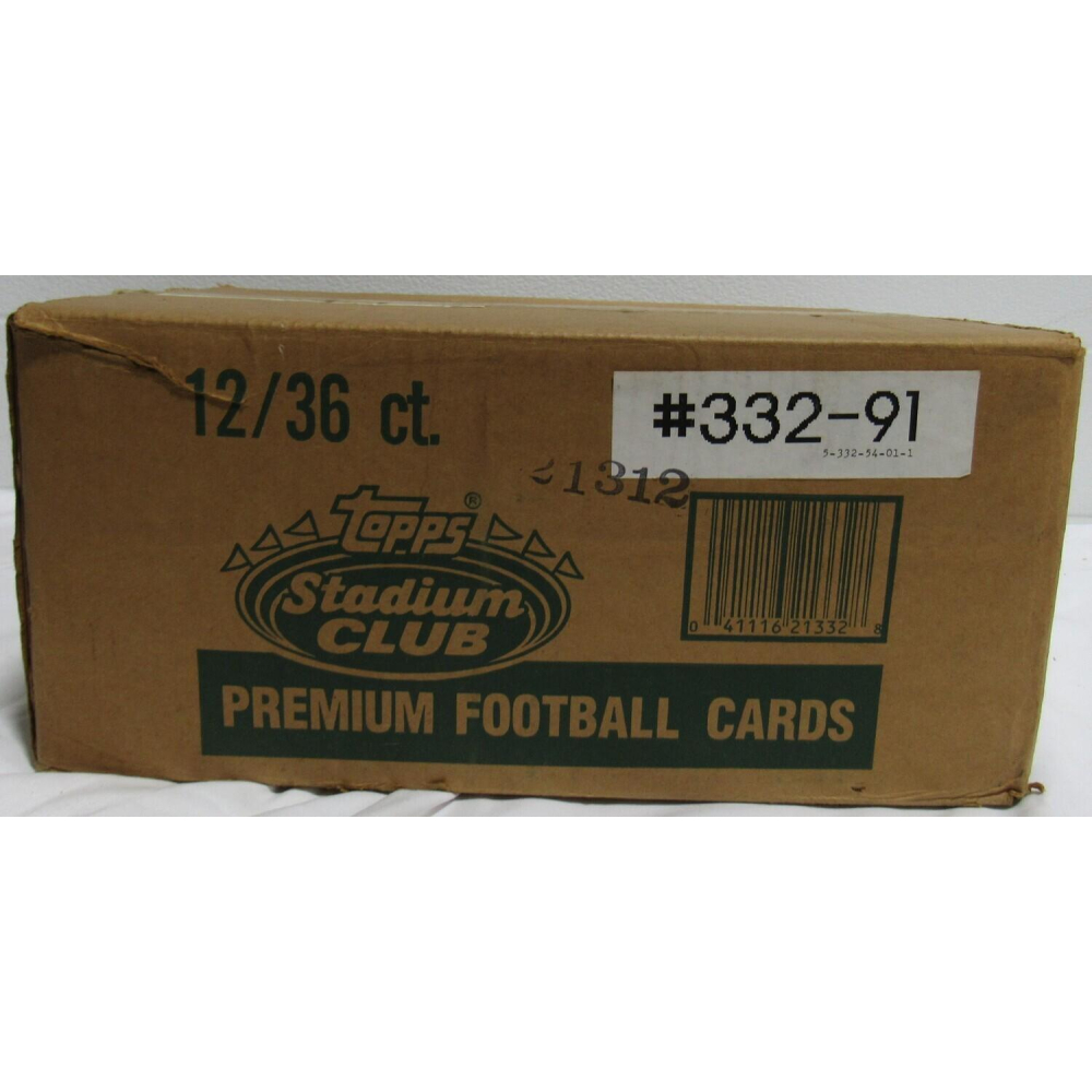 1991 Topps Stadium Club Football Case with (12) Wax Boxes | Pristine ...
