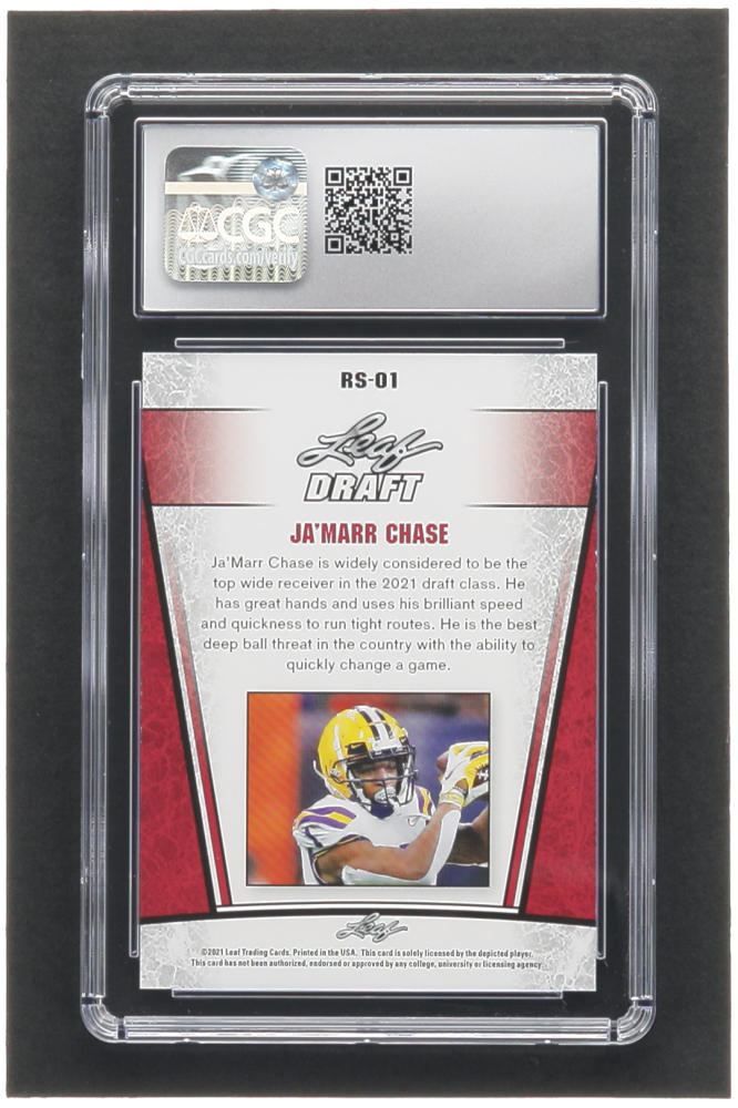 Ja'Marr Chase 2021 Leaf Special Release Rookie Silver #RS01 RC (CGC 9.5 ...