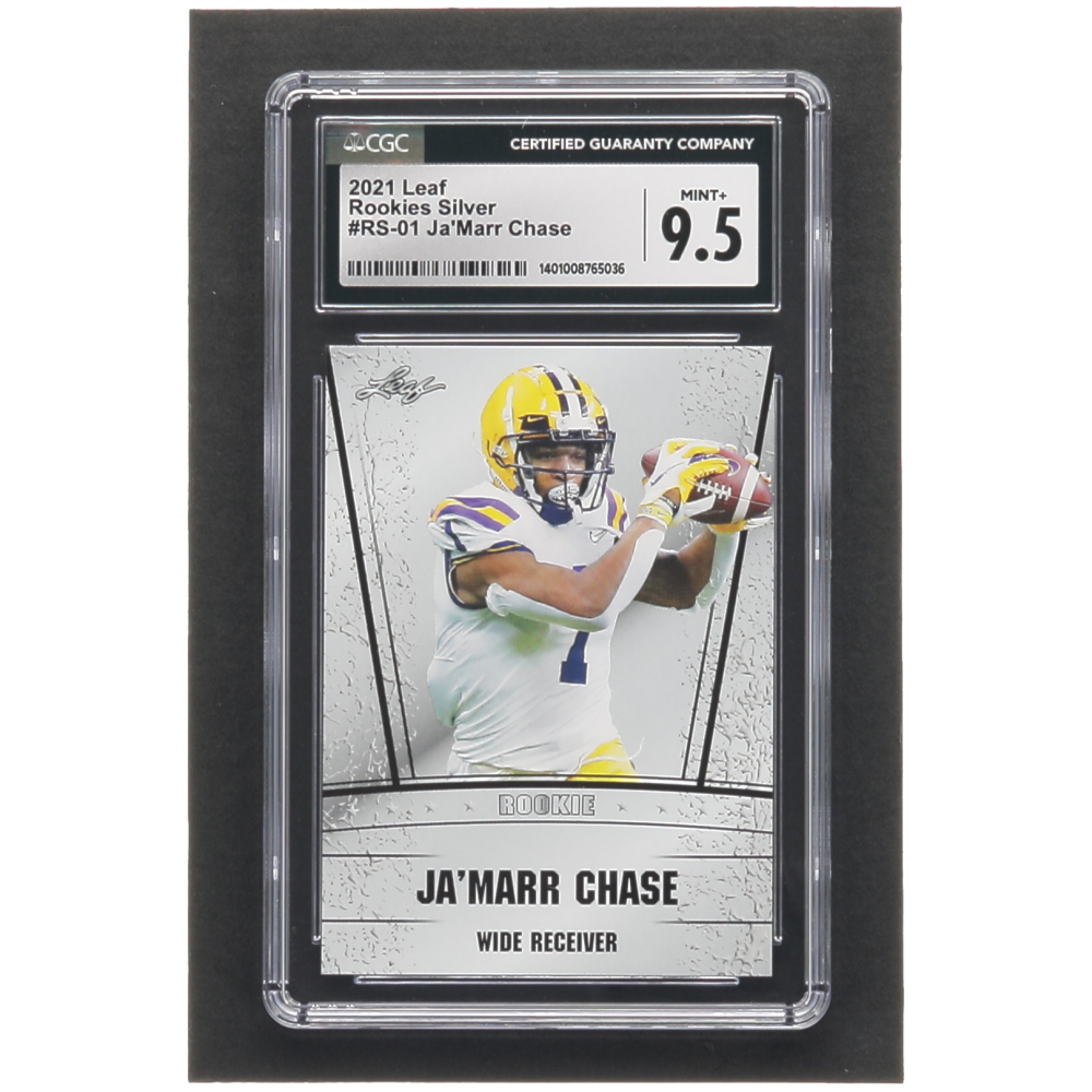Ja'Marr Chase 2021 Leaf Special Release Rookie Silver #RS01 RC (CGC 9.5 ...