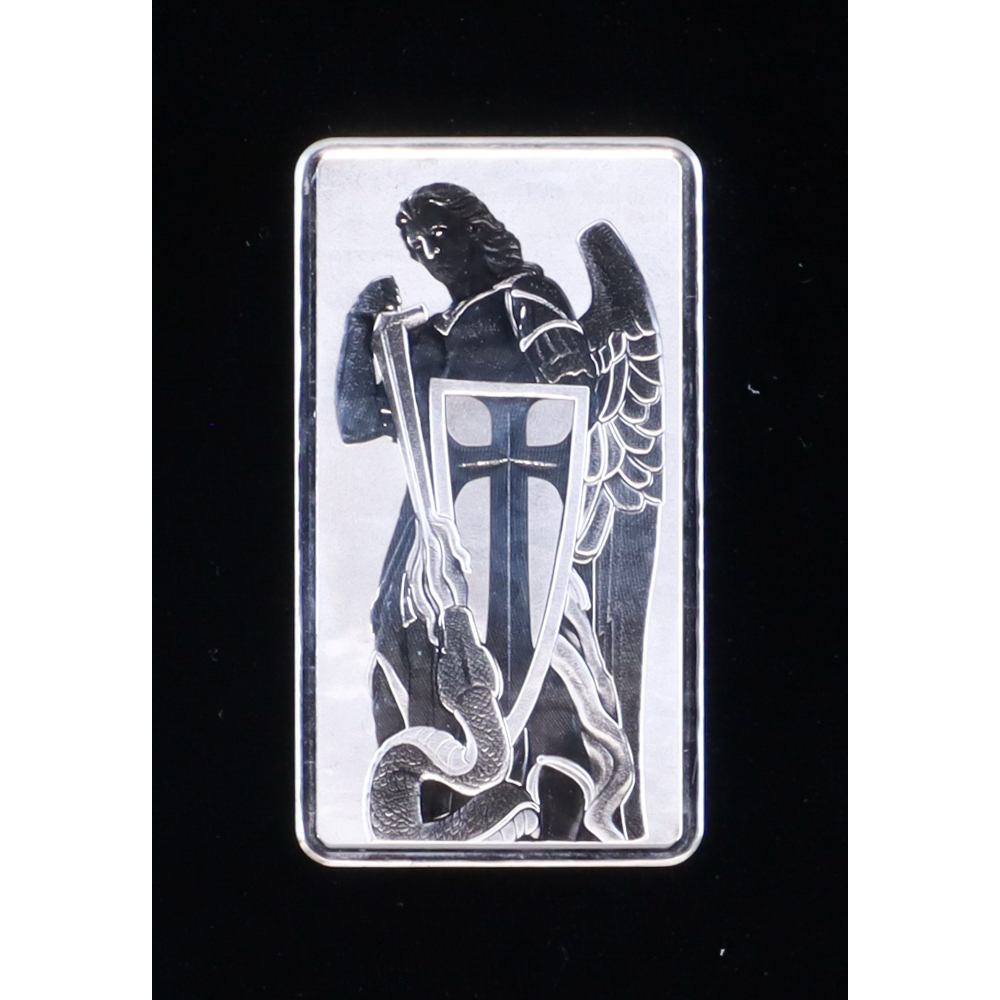 Scottsdale Mint Archangel Michael 10oz .999 Fine Silver Bar | Pristine ...