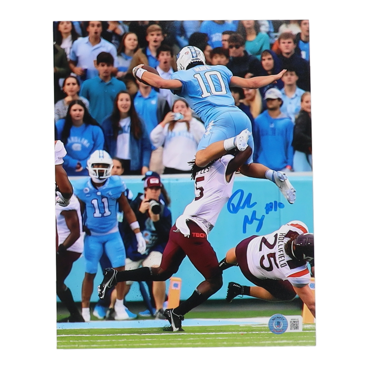 Drake Maye Signed North Carolina Tar Heels 8x10 Photo (Beckett ...