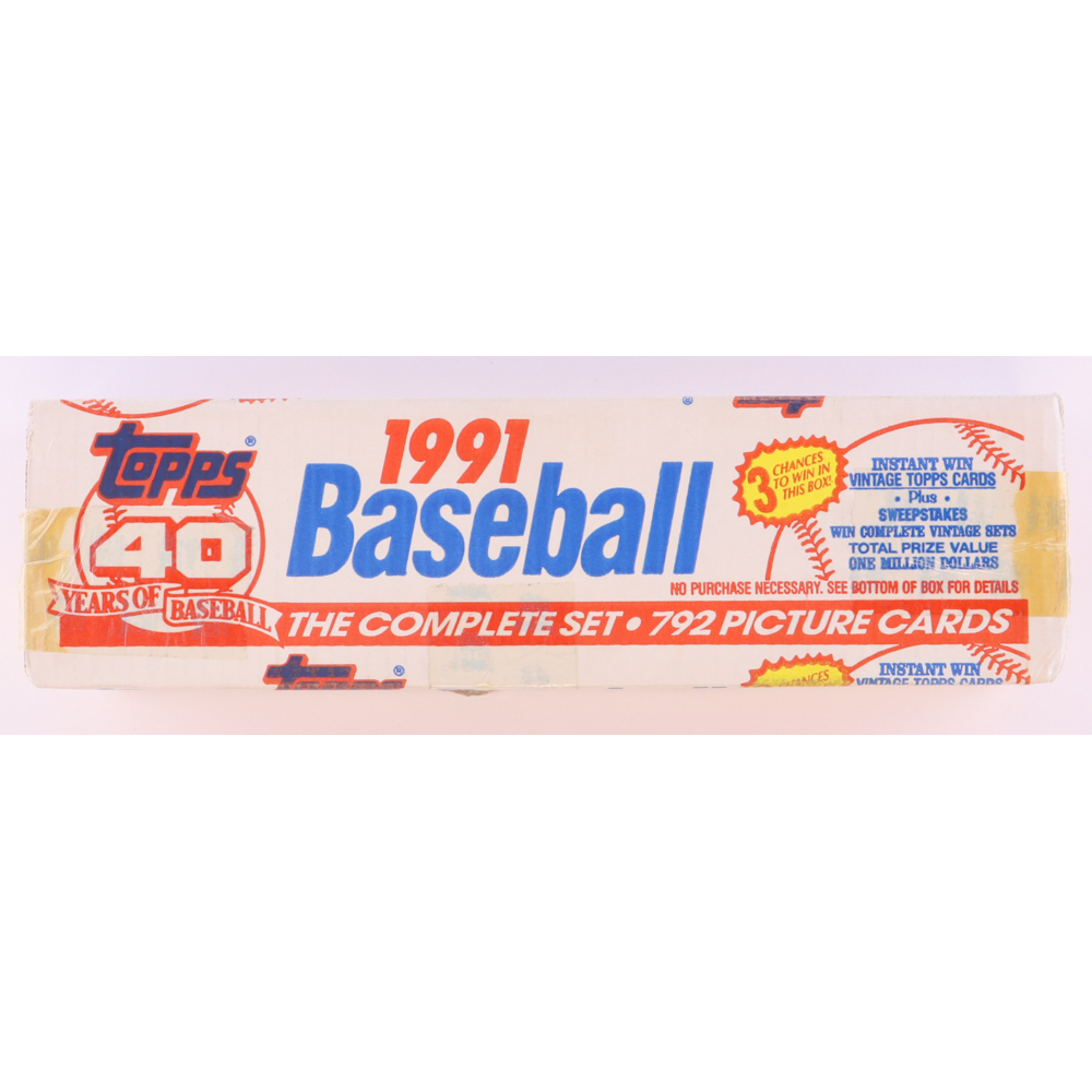 1991 Topps Baseball Complete Set of (792) Cards with Chipper Jones #333 ...