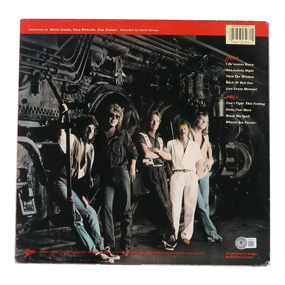 Kevin Cronin, Bruce Hall, Bryan Hitt, Neal Doughty & Dave Amato Signed ...