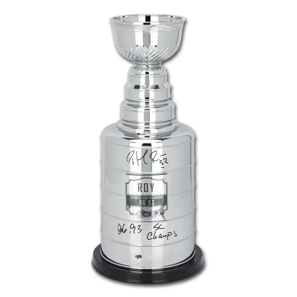 Patrick Roy Signed LE Stanley Cup Trophy Inscribed "86, 93 SC Champs ...